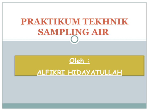 (PPT) Teknik Sampling Air