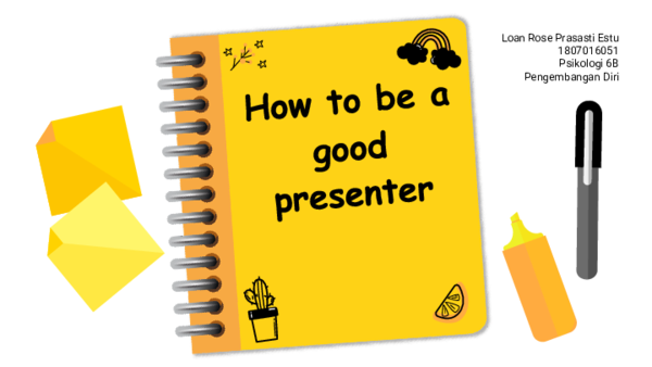 (PDF) How to be a good presenter