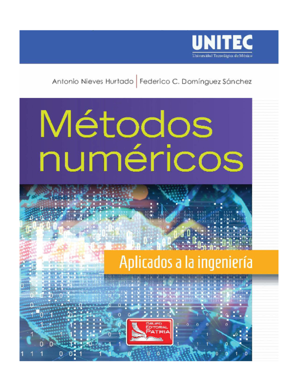 (PDF) Métodos Numéricos Aplicados a la ingeniería Serie UNITEC - Antonio Nieves Hurtado ...