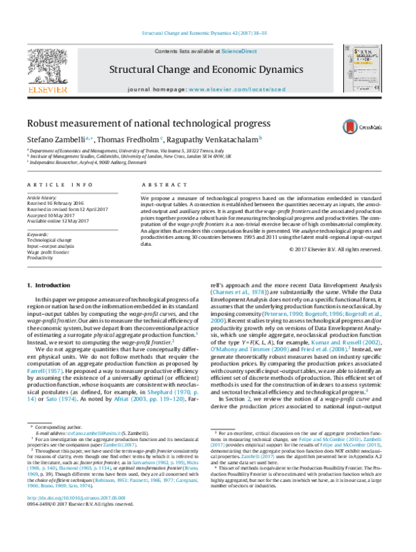 (PDF) Structural Change and Economic Dynamics
