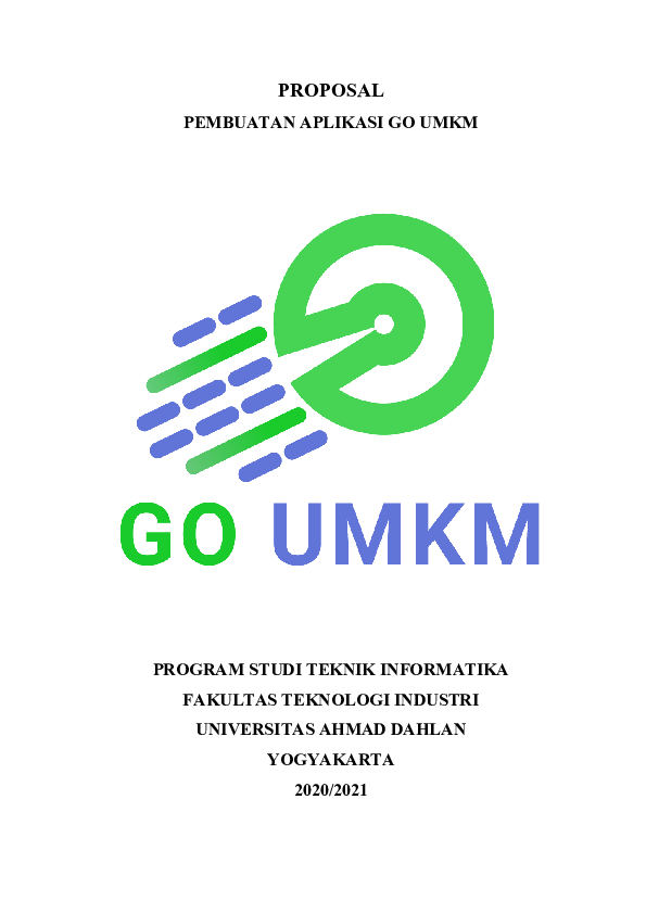 (PDF) Proposal GO UMKM