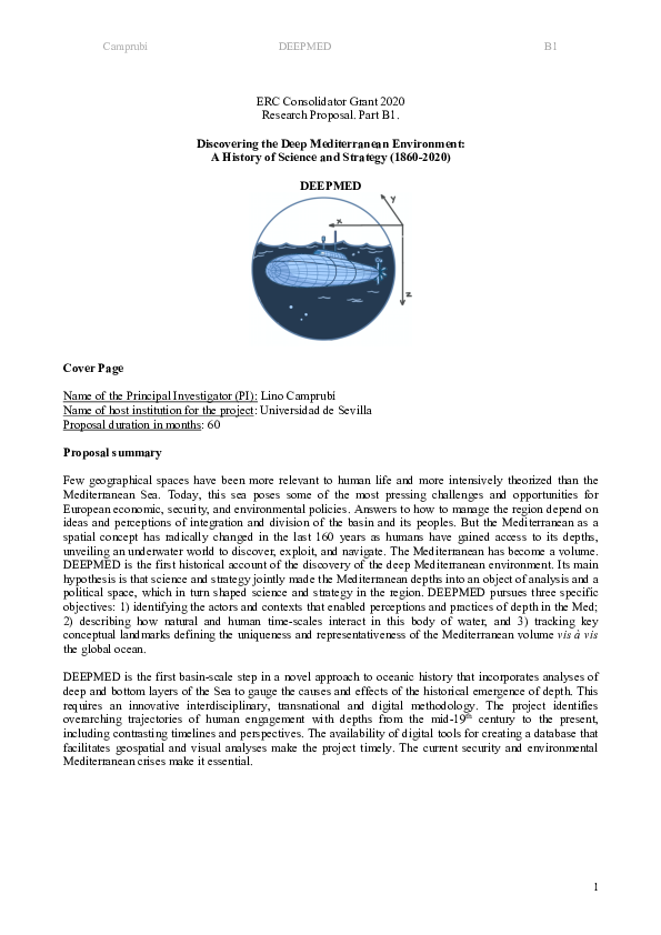 (PDF) B1: ERC-CoG DEEPMED (Discovering the Deep Mediterranean ...