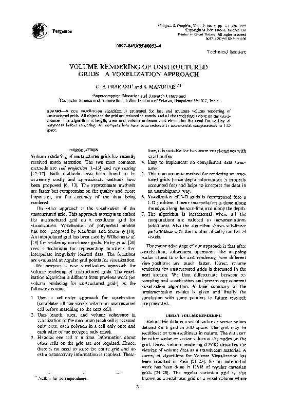 (PDF) Volume rendering of unstructured grids—A voxelization approach