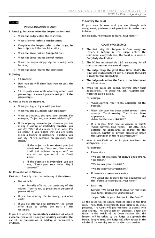 (PDF) PROPER DECORUM IN COURT