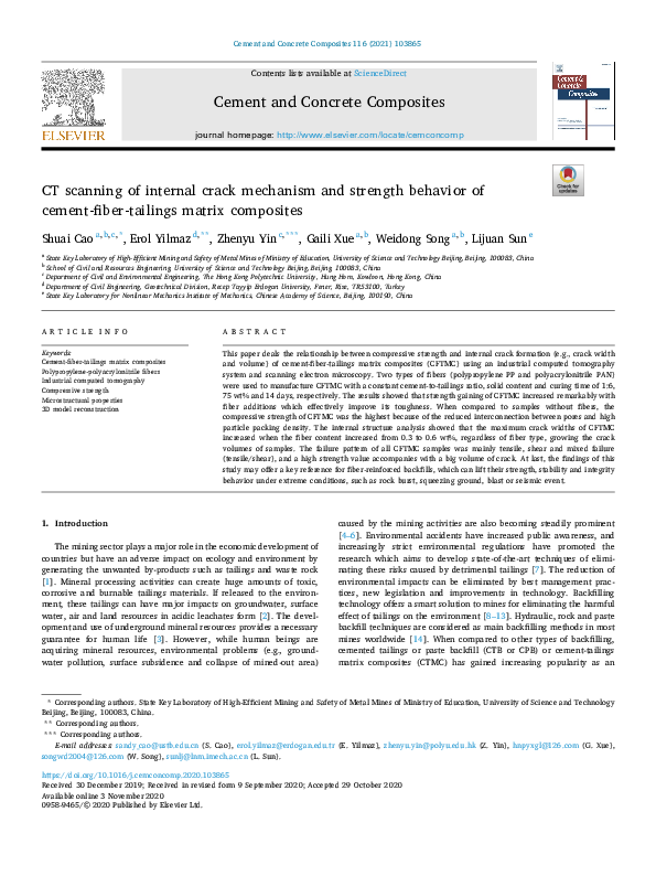 (PDF) CT scanning of internal structure, crack mechanisms and strength ...