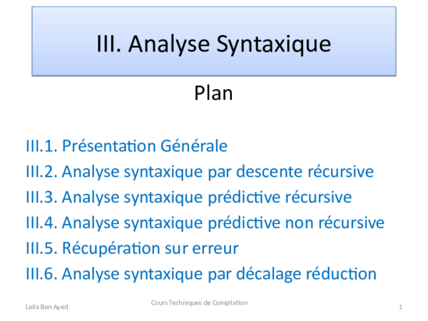(PPT) TC Analyse syntaxique