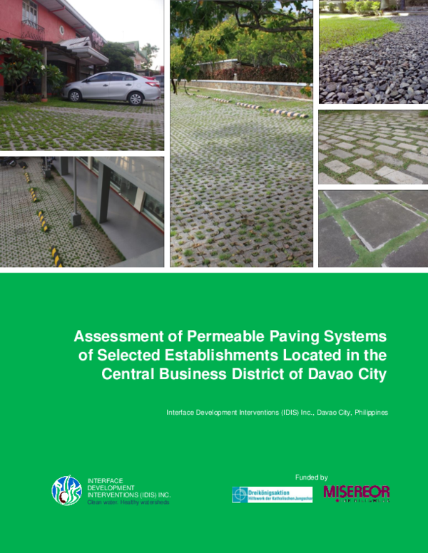 (PDF) Assessment of Permeable Paving Systems of Selected Establishments ...