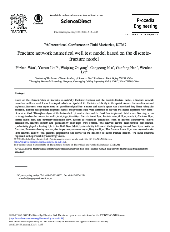(PDF) Fracture Network Numerical Well Test Model Based on the Discrete ...