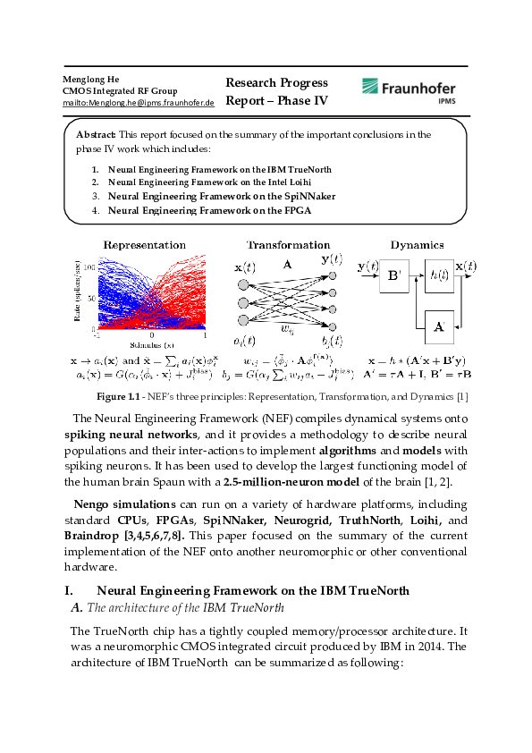 (PDF) Neural Engineering Framework for AI chip