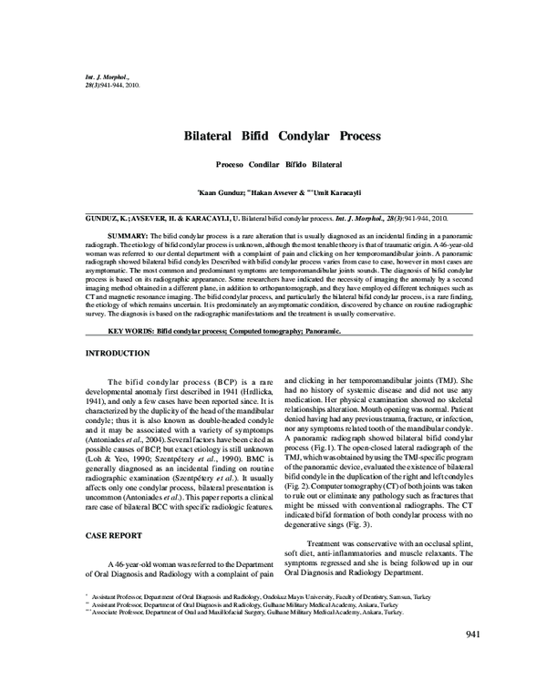 (PDF) Bilateral Bifid Condylar Process