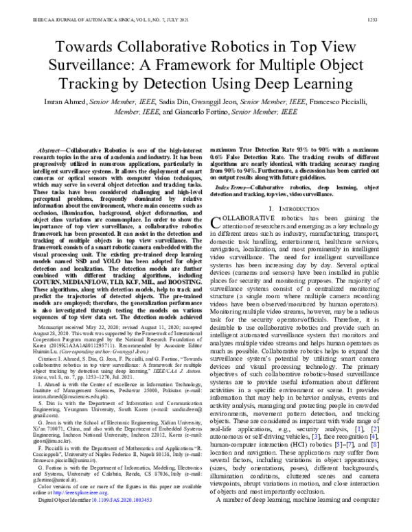 (PDF) Towards Collaborative Robotics in Top View Surveillance: A ...