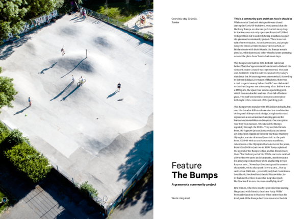(PDF) THE BUMPS article in Grey Skateboard Magazine copy | Esther ...