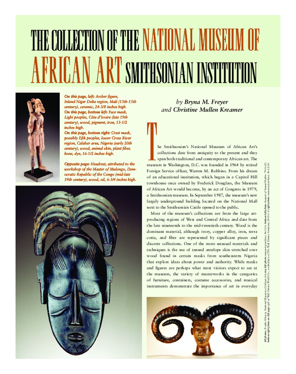 (PDF) The Collection of the National Museum of African art Smithsonian ...