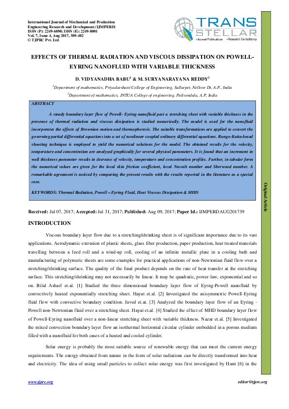 (PDF) MHD Nanofluid Flow with Thermal Effects
