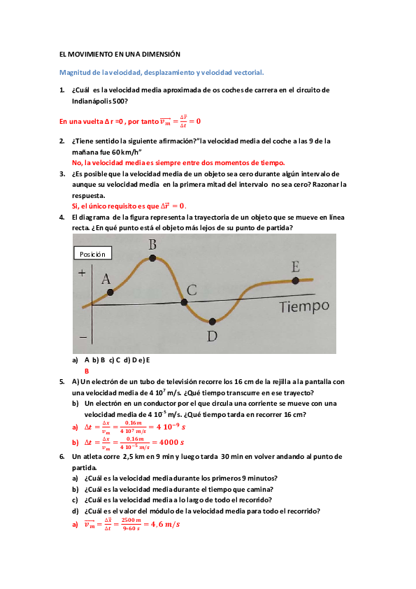 (PDF) EL MOVIMIENTO EN UNA DIMENSIÓN Magnitud de la velocidad ...