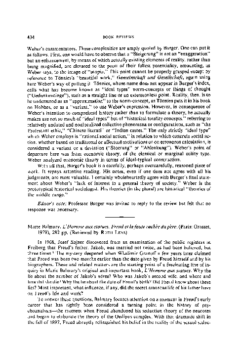 (PDF) Marie Balmary. L'Homme aux statues. Freud et la faute cachée du ...