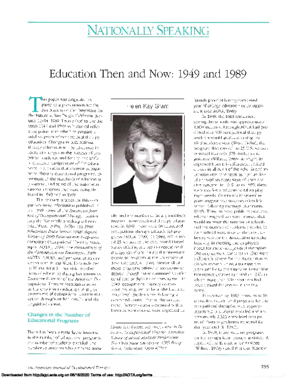 (PDF) Education Then and Now: 1949 and 1989