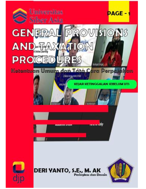 Pdf General Provisions And Taxation Procedure Ketentuan Umum Dan