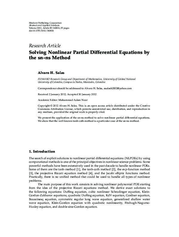 Pdf Solving Nonlinear Partial Differential Equations Using The Modified Variational Iteration