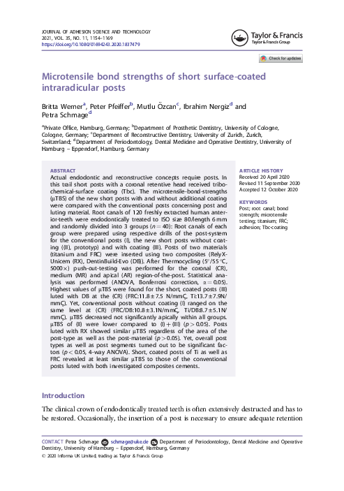 (PDF) Microtensile bond strengths of short surface-coated ...