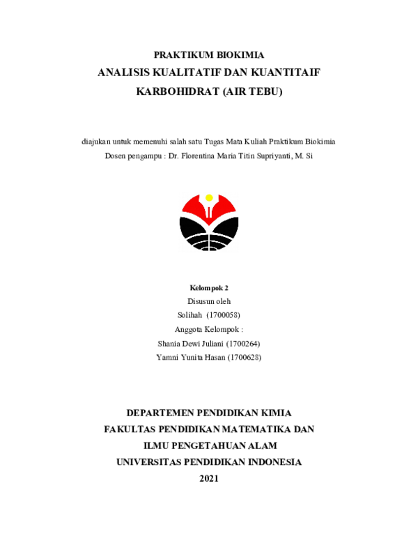 (DOC) LAPORAN PRAKTIKUM BIOKIMIA UJI KUALITATIF DAN KUANTITAIF PADA AIR ...