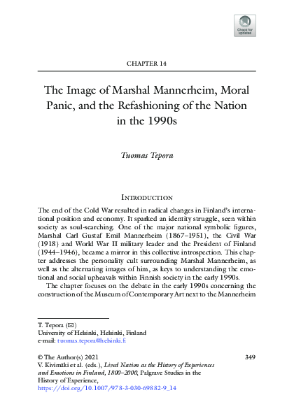 (PDF) The Image of Marshal Mannerheim, Moral Panic, and the ...