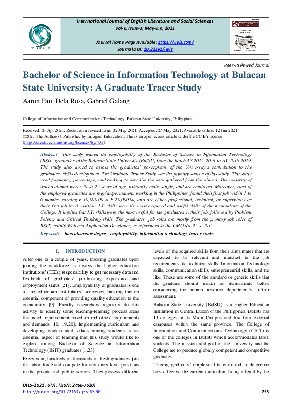 (PDF) Bachelor of Science in Information Technology at Bulacan State ...