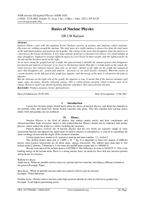 (PDF) Basics of Nuclear Physics