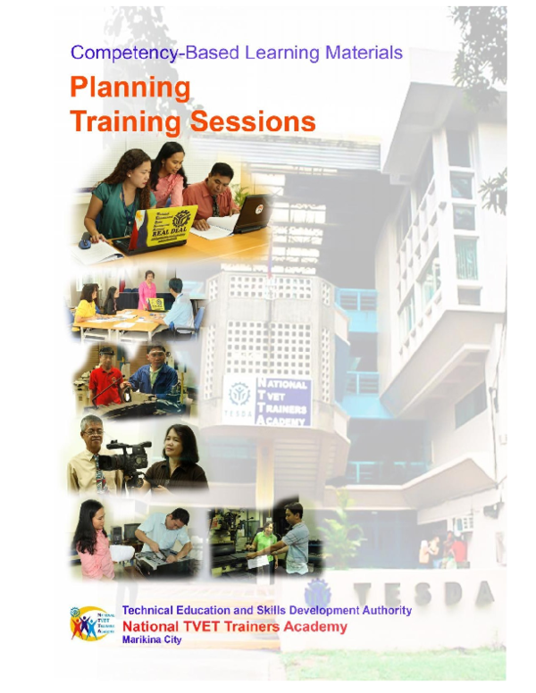 (DOC) Plan Training Sessions TM1 module