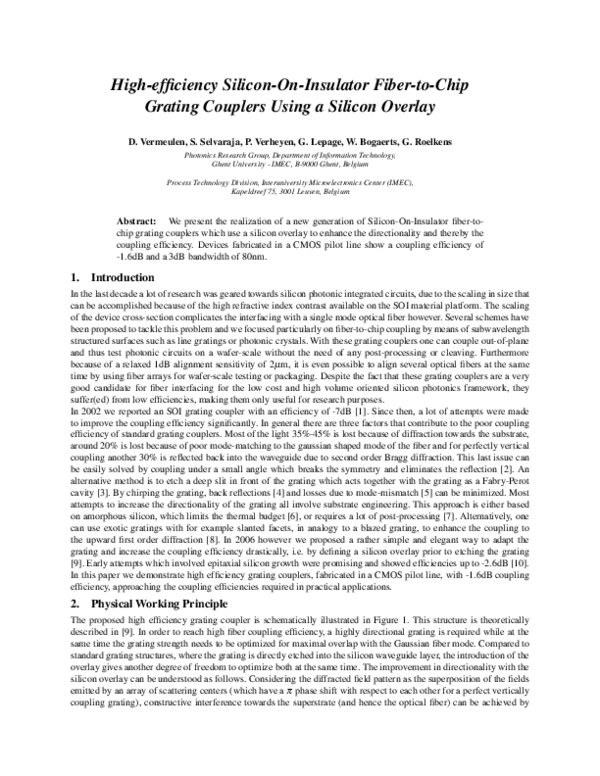 (PDF) High-efficiency silicon-on-insulator fiber-to-chip grating ...