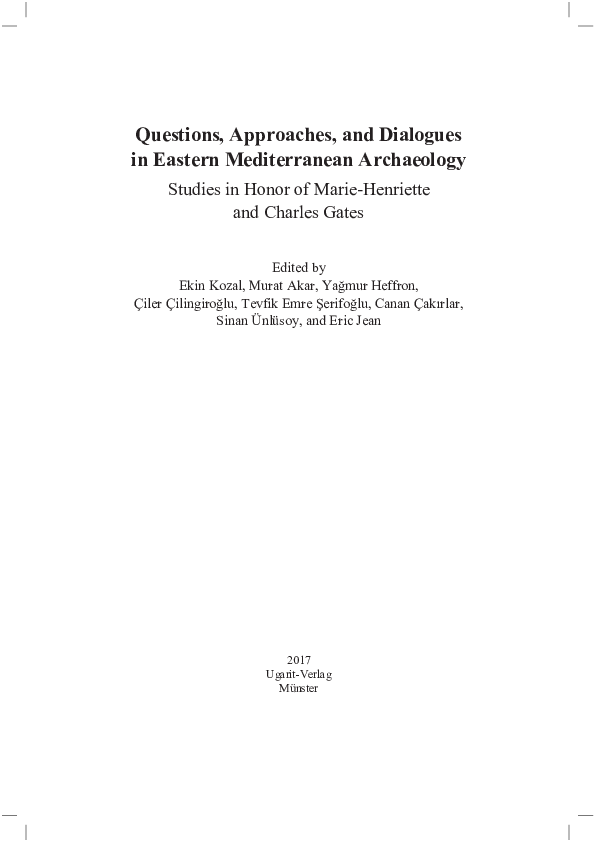 (PDF) The Bay of Iskenderun Landscape Archaeology and Survey Project ...