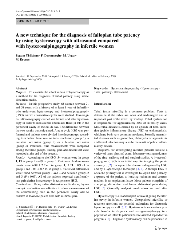 (PDF) A new technique for the diagnosis of fallopian tube patency by ...