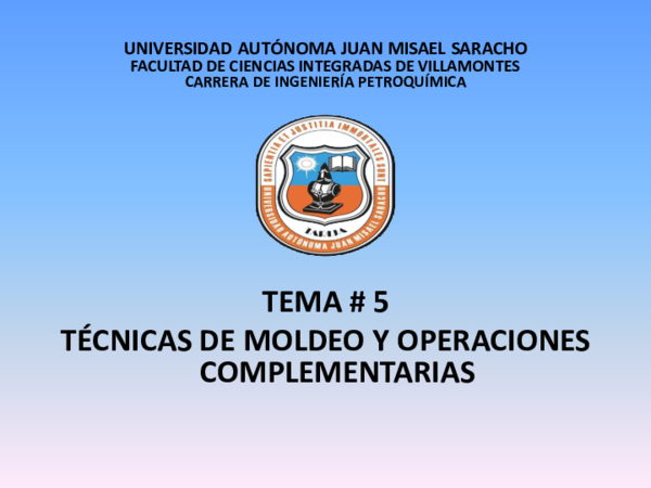 (PDF) UNIDAD V-TECNICAS DE MOLDEO Y OPERACIONES COMPLEMENTARIAS | Jaime Rodriguez - Academia.edu