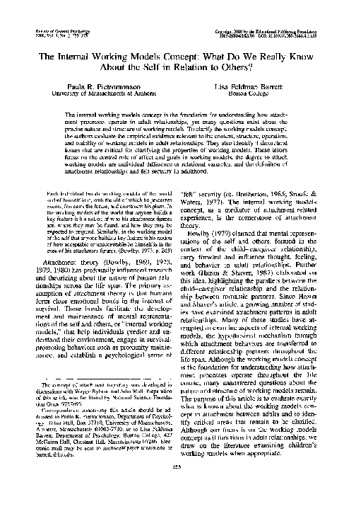 (PDF) The Internal Working Models Concept: What Do We Really Know About ...