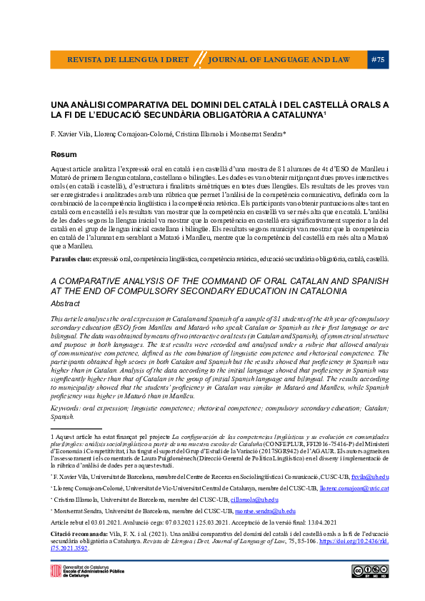 (PDF) Una anàlisi comparativa del domini del català i del castellà ...