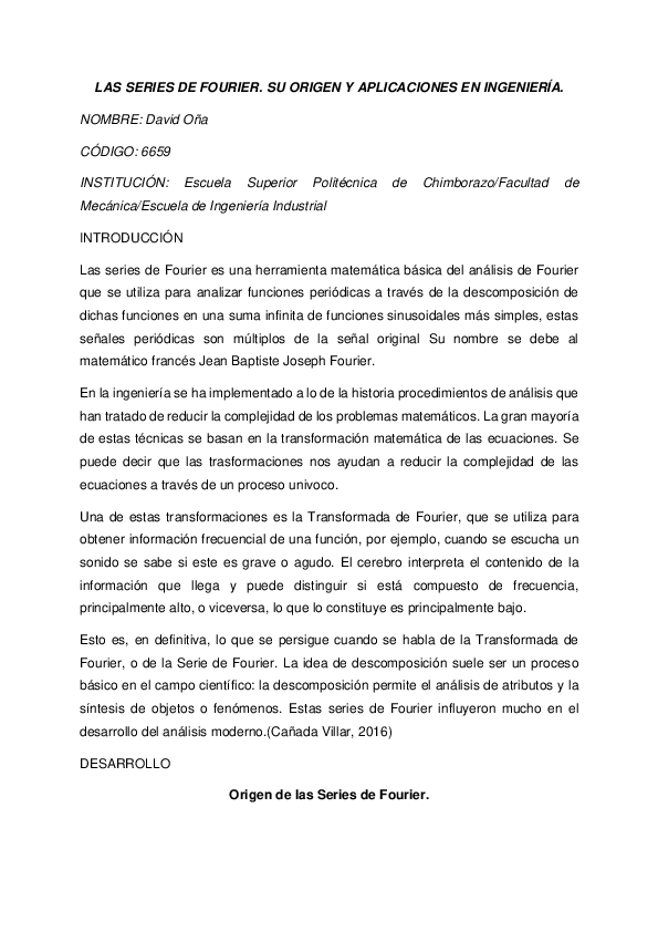 (PDF) LAS SERIES DE FOURIER SU ORIGEN Y APLICACIONES EN INGENIERIA