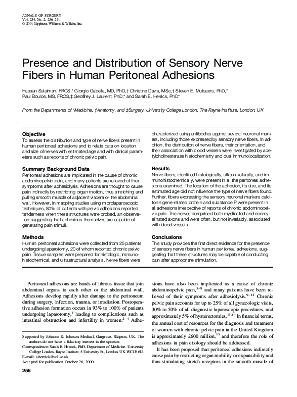 (PDF) Presence and Distribution of Sensory Nerve Fibers In Human ...
