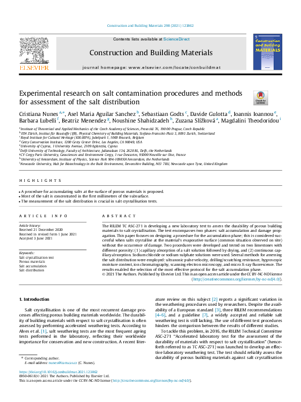 (PDF) Experimental research on salt contamination procedures and ...