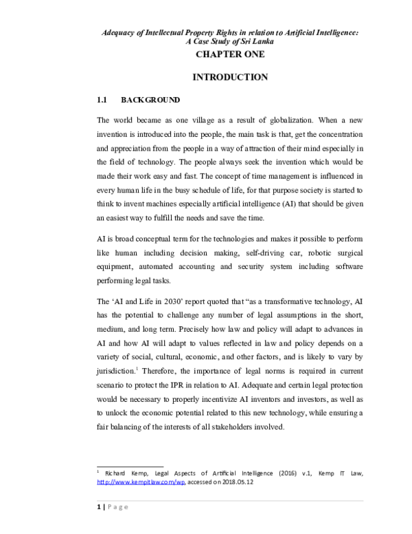 (DOC) Adequacy of Intellectual Property Rights in relation to ...