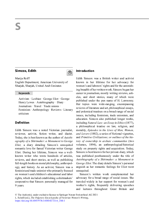 (PDF) Edith Simcox