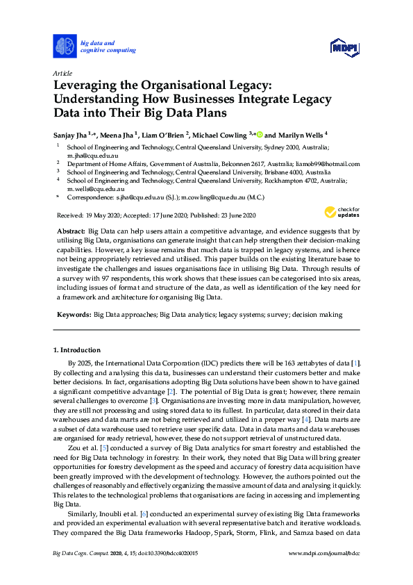 (PDF) Leveraging the Organisational Legacy: Understanding How ...