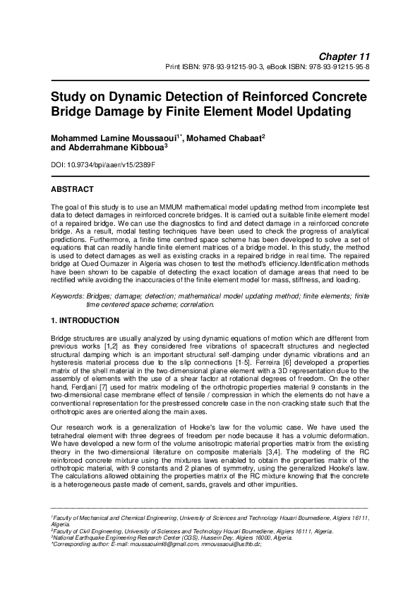 (PDF) Study on Dynamic Detection of Reinforced Concrete Bridge Damage by Finite Element Model ...