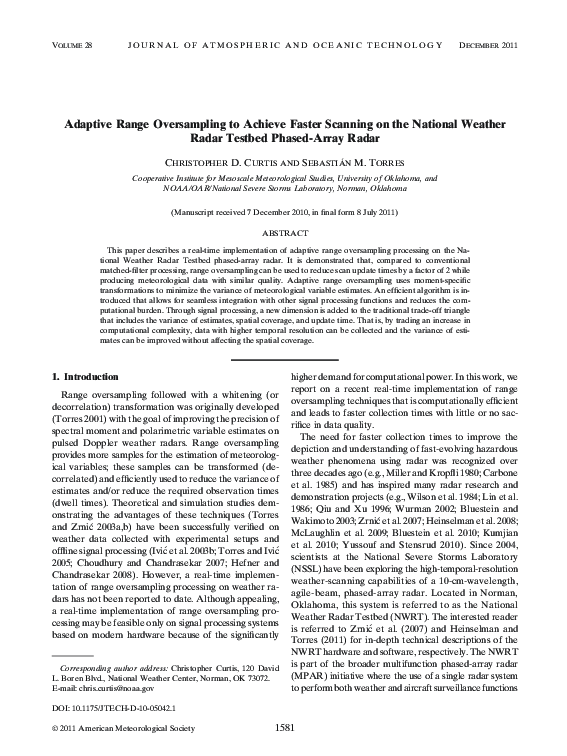 (PDF) Adaptive Range Oversampling to Achieve Faster Scanning on the ...