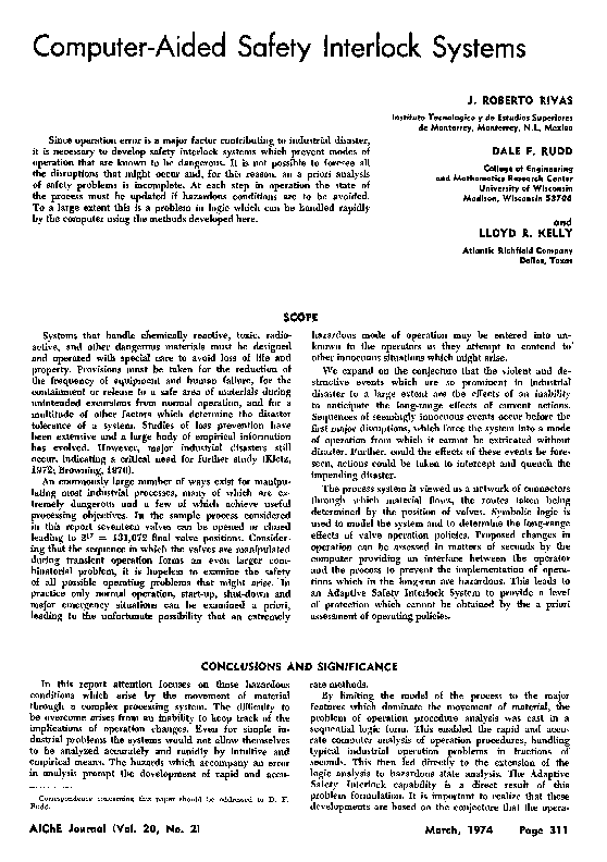 (PDF) Computer-aided safety interlock systems