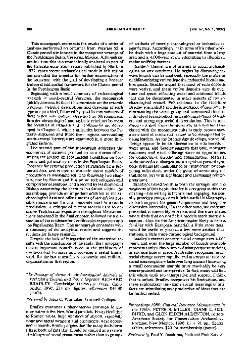 (PDF) JW 1992 review of R Bradley Passage of Arms Prehistoric Hoards