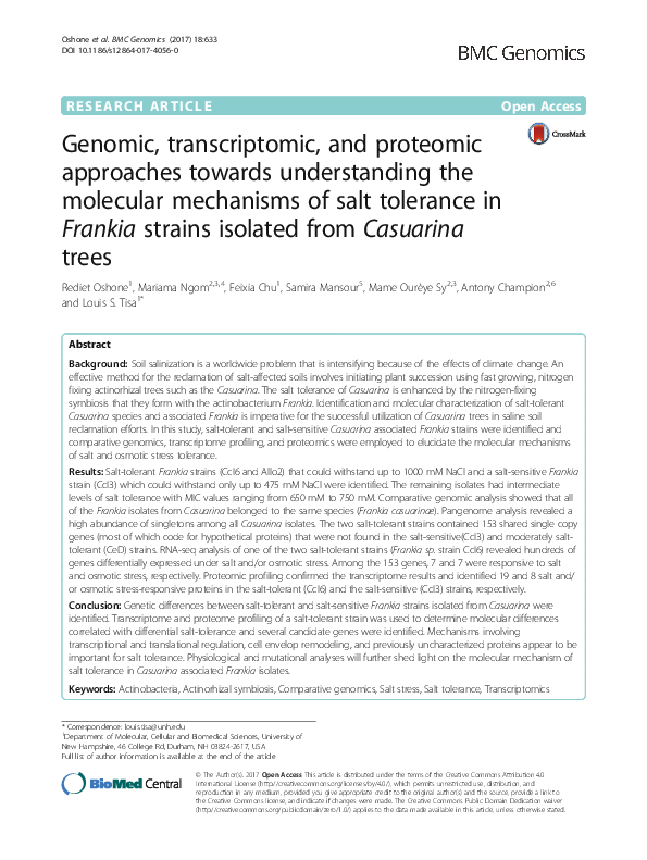 (PDF) Genomic, transcriptomic, and proteomic approaches towards ...