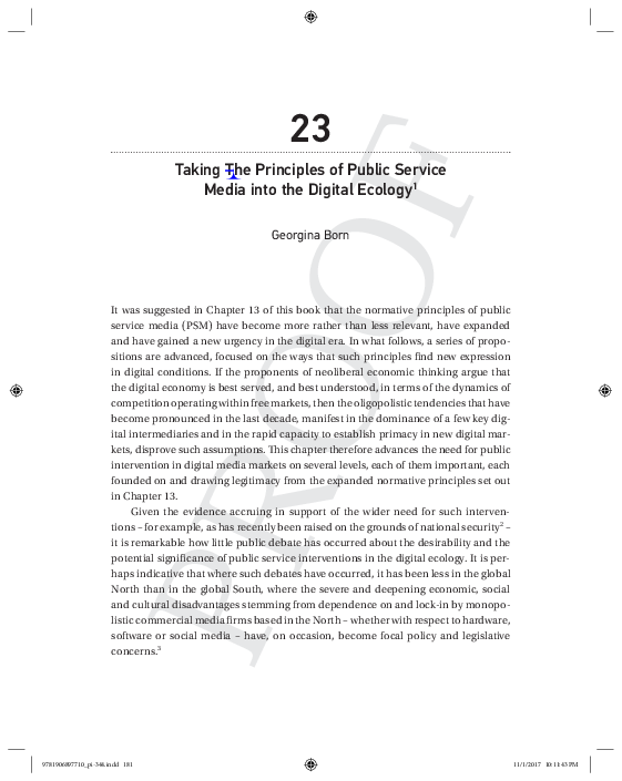 (PDF) Taking the Principles of Public Service Media into the Digital ...