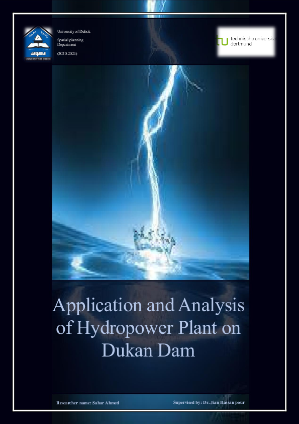 (PDF) Application and Analysis of Hydropower Plant on Dukan Dam