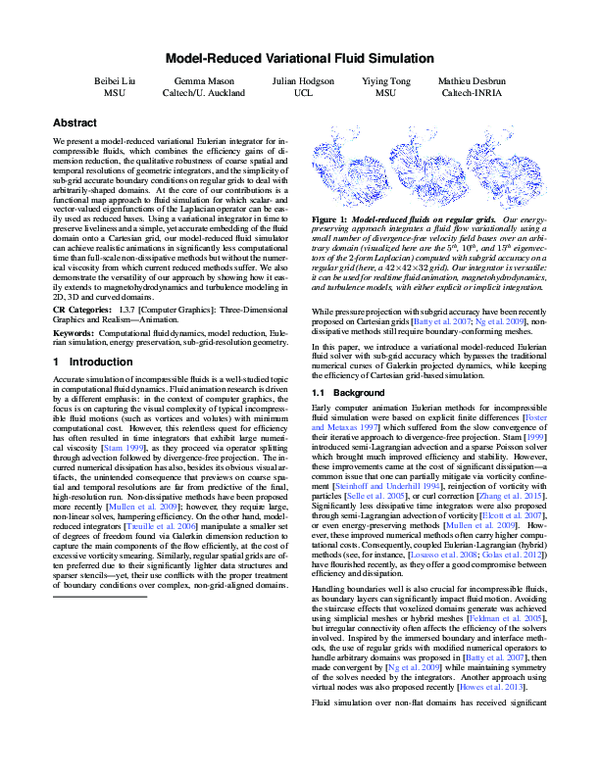 (PDF) Model-reduced variational fluid simulation