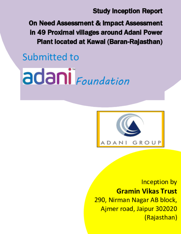 (PDF) Study Inception Report Need and Impact assesment Kawai compressed